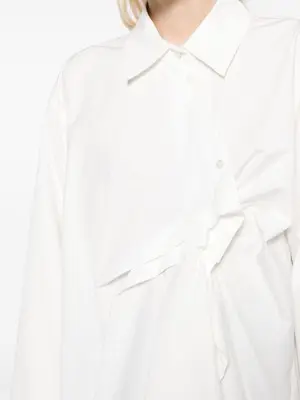 JNBY Gathered Detail Cotton Blouse - White