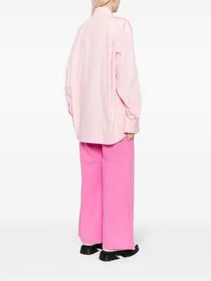 JNBY Gathered-detail Cotton Blouse - Pink
