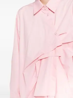 JNBY Gathered-detail Cotton Blouse - Pink