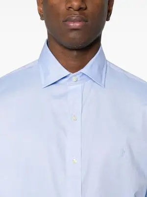 Polo Ralph Lauren Polo-pony-embroidery Cotton Shirt - Blue
