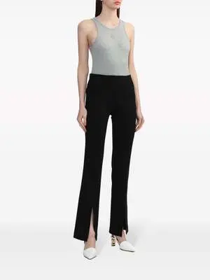 MARINE SERRE Crescent Moon Embroidered Ribbed Tank Top