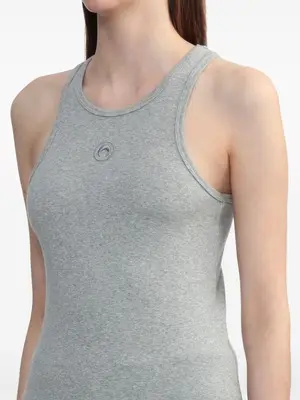 MARINE SERRE Crescent Moon Embroidered Ribbed Tank Top