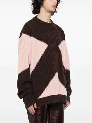 GMBH Geometric-pattern Knitted Jumper