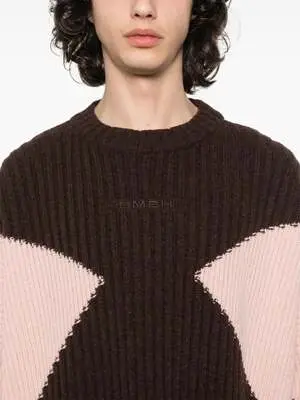 GMBH Geometric-pattern Knitted Jumper