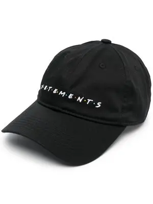 Vetements Friendly Logo-embroidered Baseball Cap - Black