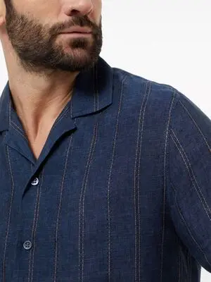 Brunello Cucinelli Short-sleeve Linen Shirt
