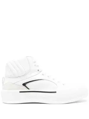 Alexander McQueen Seal-embroidered Sneakers - White