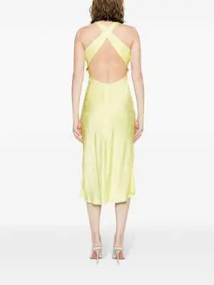 FORTE_FORTE Star-jacquard Satin Midi Dress