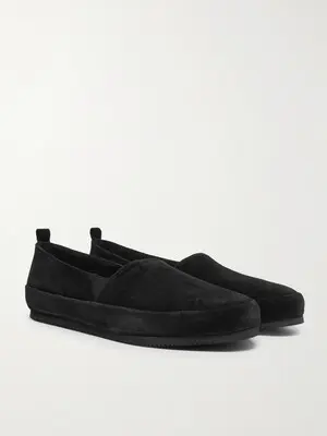 Mulo Suede Loafers - Black