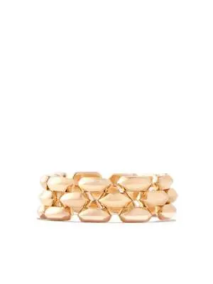 Lizzie Mandler 18kt Yellow Cleo Link Ring