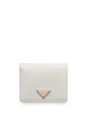 Prada Small Saffiano Leather Bi-fold Wallet - White