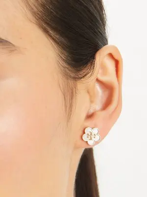 Tory Burch Forget Me Not Stud Earrings - Gold