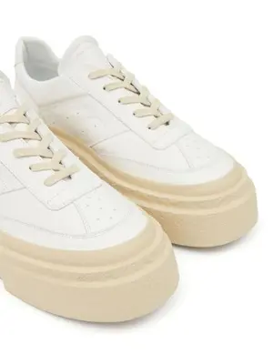 MAISON MARGIELA Chunky Gambetta Leather Sneakers - White