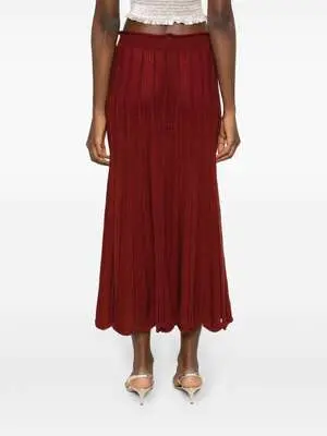FORTE_FORTE Cotton Open-knit Skirt