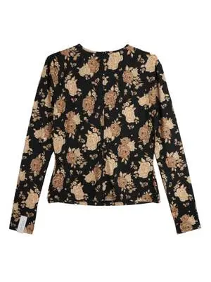 Rokh Rose Print Long-sleeve T-shirt