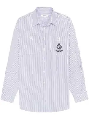 SPORTY & RICH Striped Cotton Shirt - White