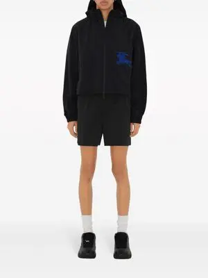 Burberry Embroidered Cropped Jacket - Black