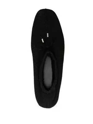 TOTEME Knitted Ballerina Shoes - Black