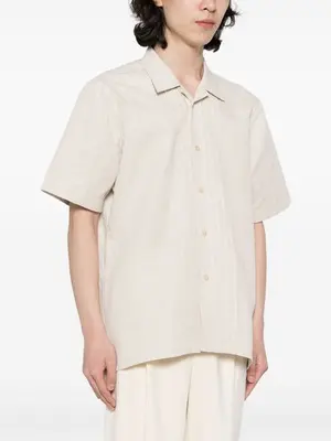 Eleventy Bowling-collar Short-sleeve Shirt