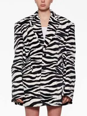 Vetements Zebra-print Oversized Blazer - White