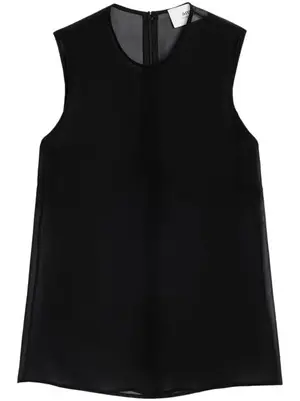 Ami Semi-sheer Silk Top