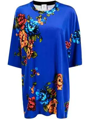 Vetements Floral-print Blouse - Blue