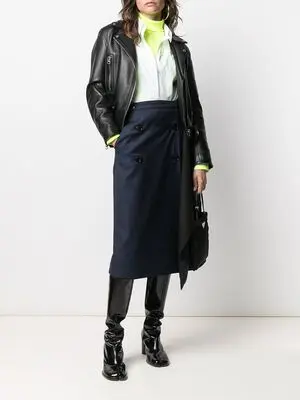 Vetements Double-buttoned A-line Skirt