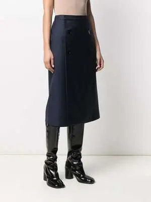 Vetements Double-buttoned A-line Skirt