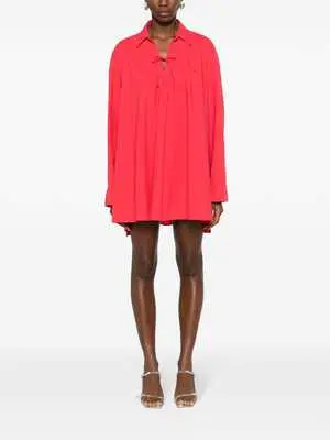 FORTE_FORTE Lace-up Shirt Minidress