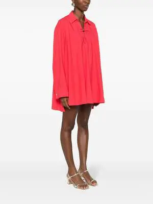 FORTE_FORTE Lace-up Shirt Minidress