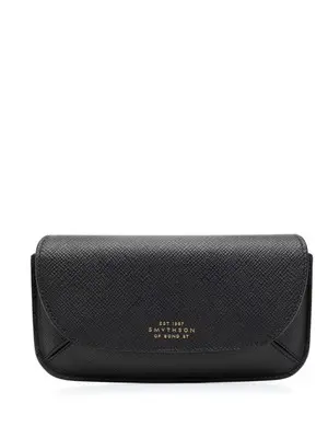 Smythson Leather Sunglasses Case - Black