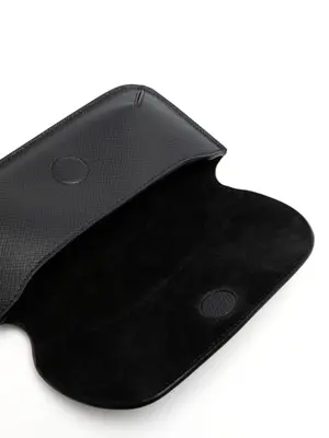 Smythson Leather Sunglasses Case - Black