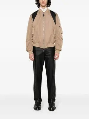 Alexander McQueen Contrasting-panel Bomber Jacket