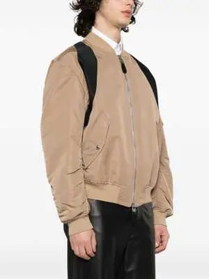 Alexander McQueen Contrasting-panel Bomber Jacket
