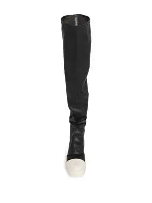 Rick Owens Thigh-high Leather Boots - Black