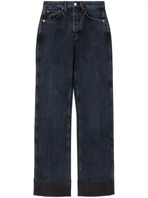 RE/DONE High-rise Straight-leg Jeans