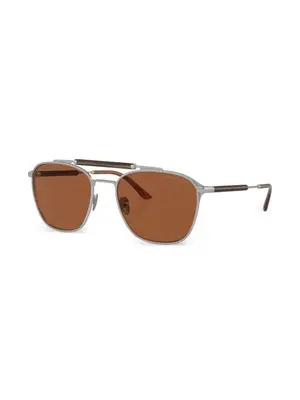 Giorgio Armani Square Frame Sunglasses - Silver