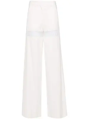 GENNY Sheer-stripe Wide-leg Trousers