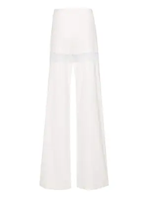 GENNY Sheer-stripe Wide-leg Trousers