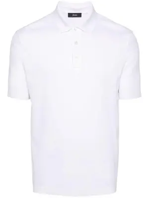 Herno Knitted Cotton Polo Shirt - White