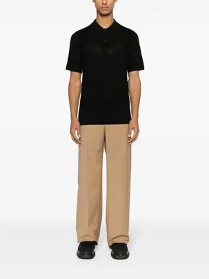 Sandro Waffle-knit Polo Shirt