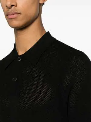 Sandro Waffle-knit Polo Shirt