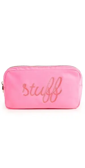 Stoney Clover Lane Stuff Embroidered Small Pouch - Bubblegum