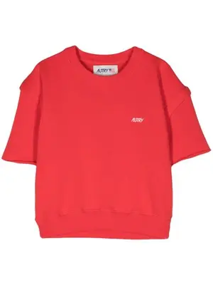 AUTRY Logo-embroidered Cotton T-shirt