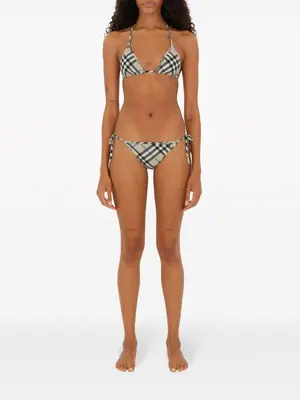 Burberry Vintage Check Bikini Bottom - Neutrals