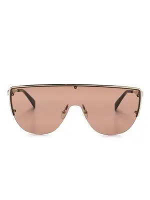 Alexander McQueen Shield-frame Sunglasses - Brown