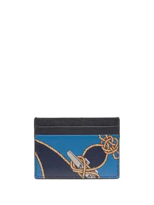 Bally Graphic-print Leather Cardholder