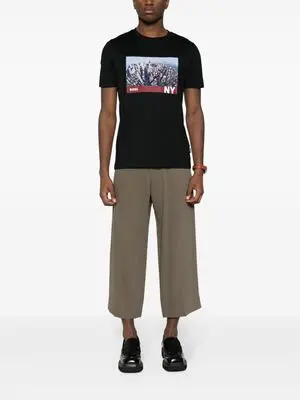 BOSS Graphic-print Cotton T-shirt - Black