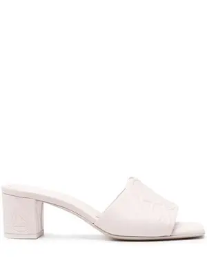 Alexander McQueen Seal-motif Leather Sandals - Pink