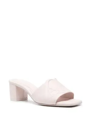 Alexander McQueen Seal-motif Leather Sandals - Pink